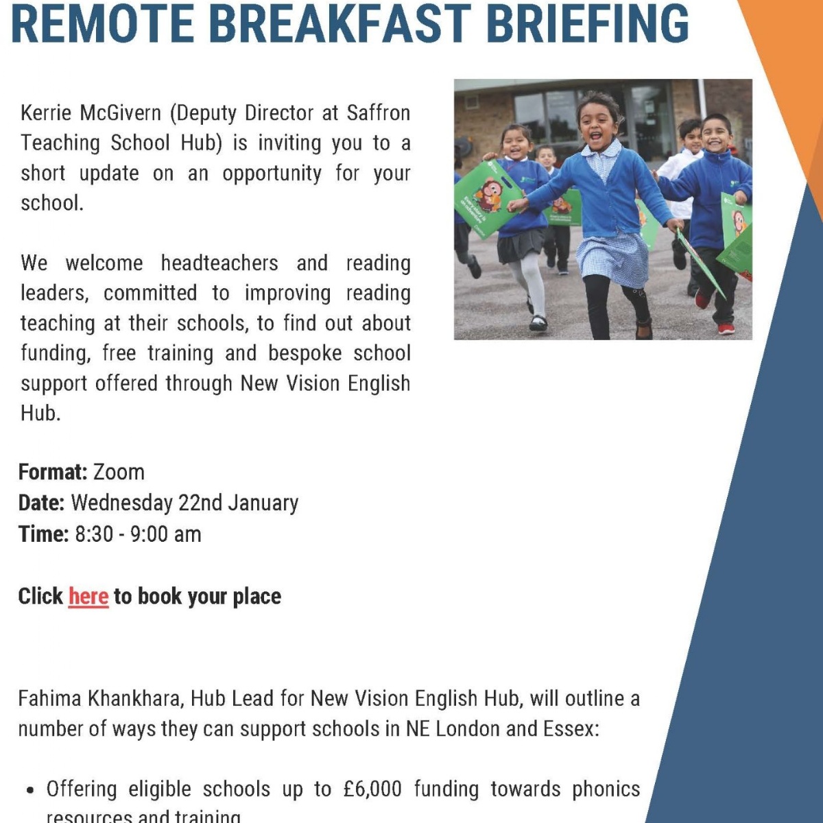Saffron Teaching School Hub - New Vision English Hub briefing - 22 January 2025